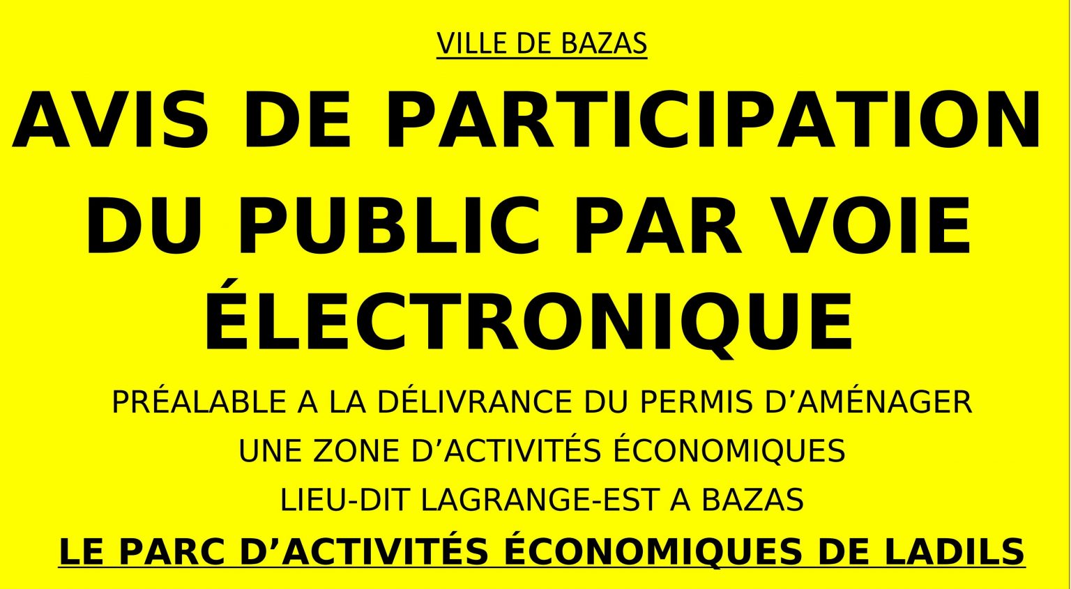 Avis de participation du public par voie électronique